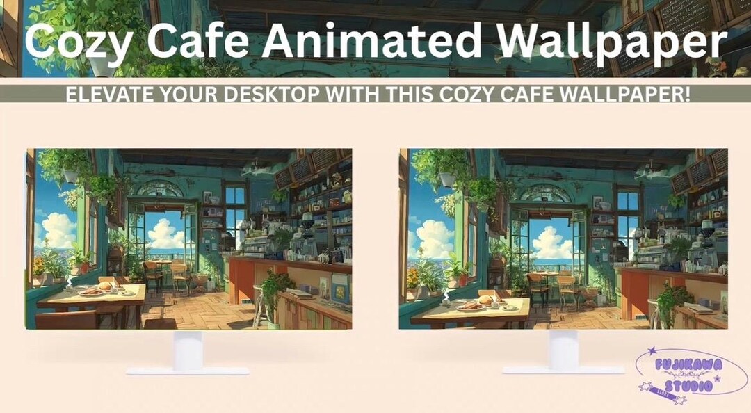 Animated Coffee Shop Desktop Wallpaper • Cozy Cafe Ambience for Study ...
