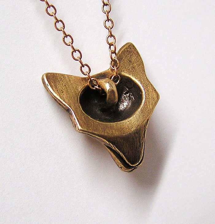 Fox Necklace Pendant Fox Charm Woodland Fox on 20 Inch | Etsy