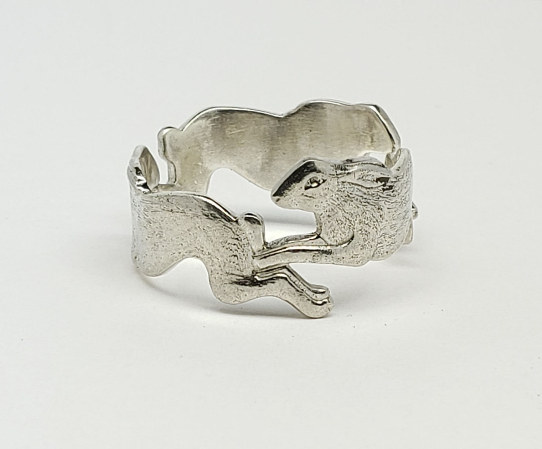 Rabbit Ring, Silver - Etsy