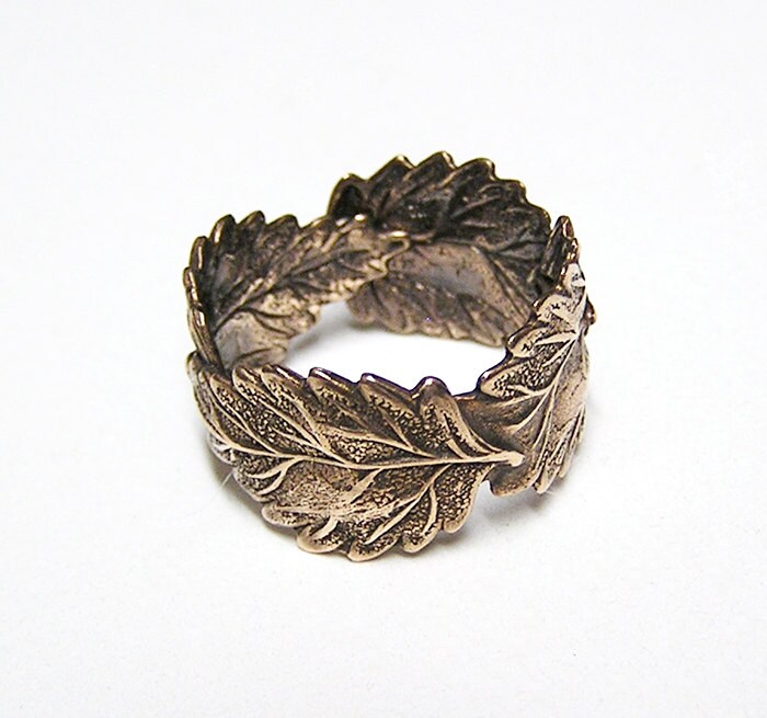 Forest Leaf Ring Band br | Etsy UK