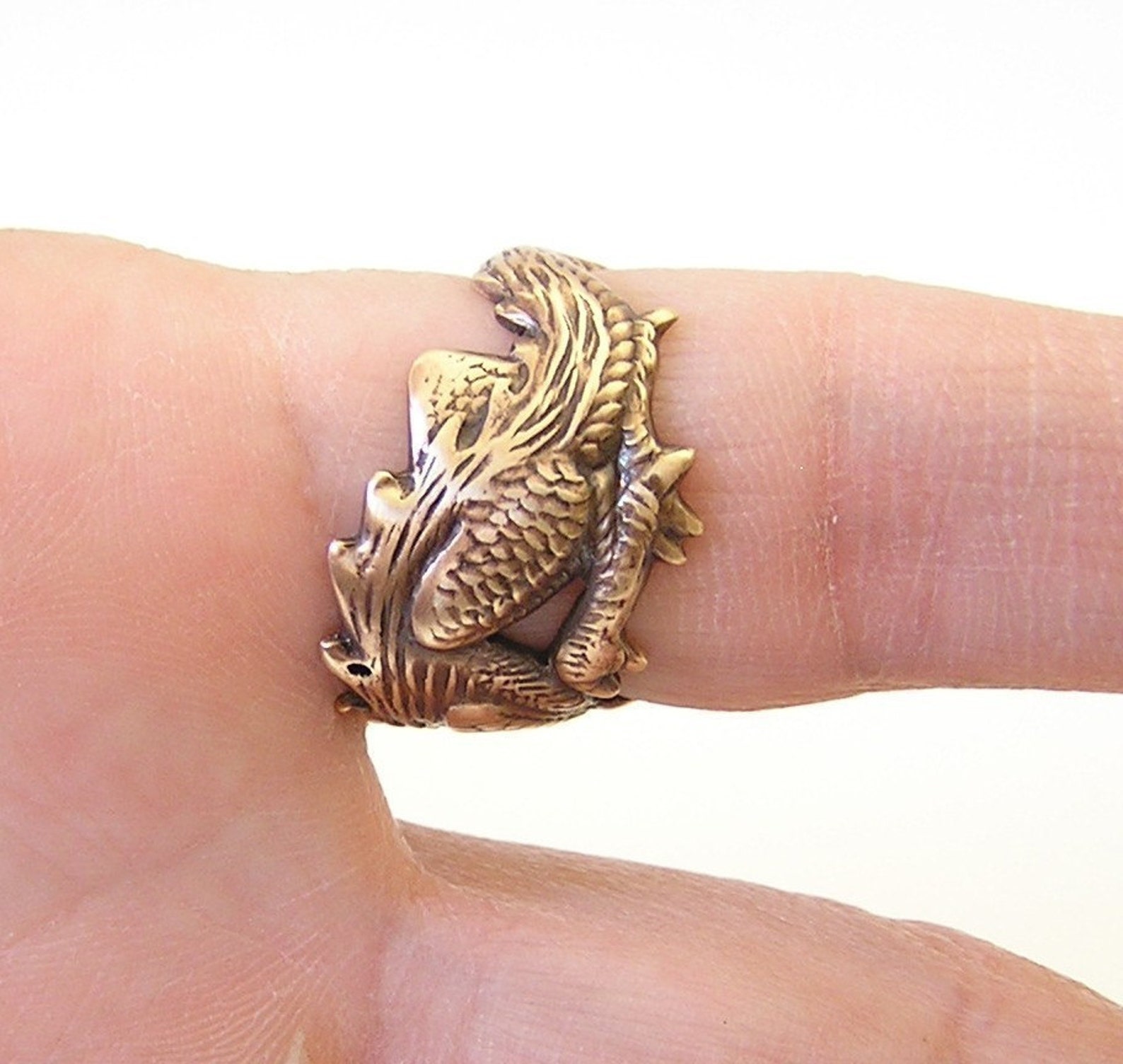 Dragon Ring Adorable Dragon Wraps Around Finger - Etsy