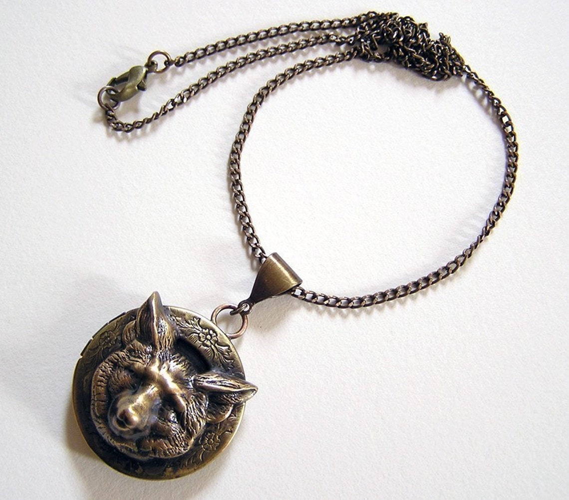 FOX LOCKET Necklace Pendant - Etsy