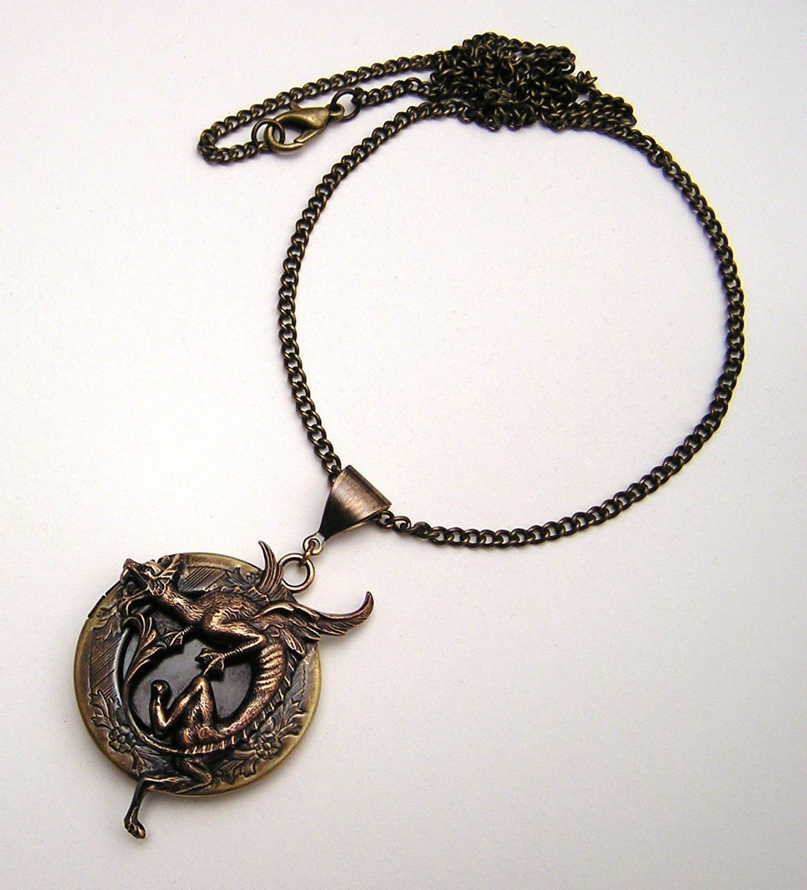 DRAGON LOCKET Necklace Pendant | Etsy