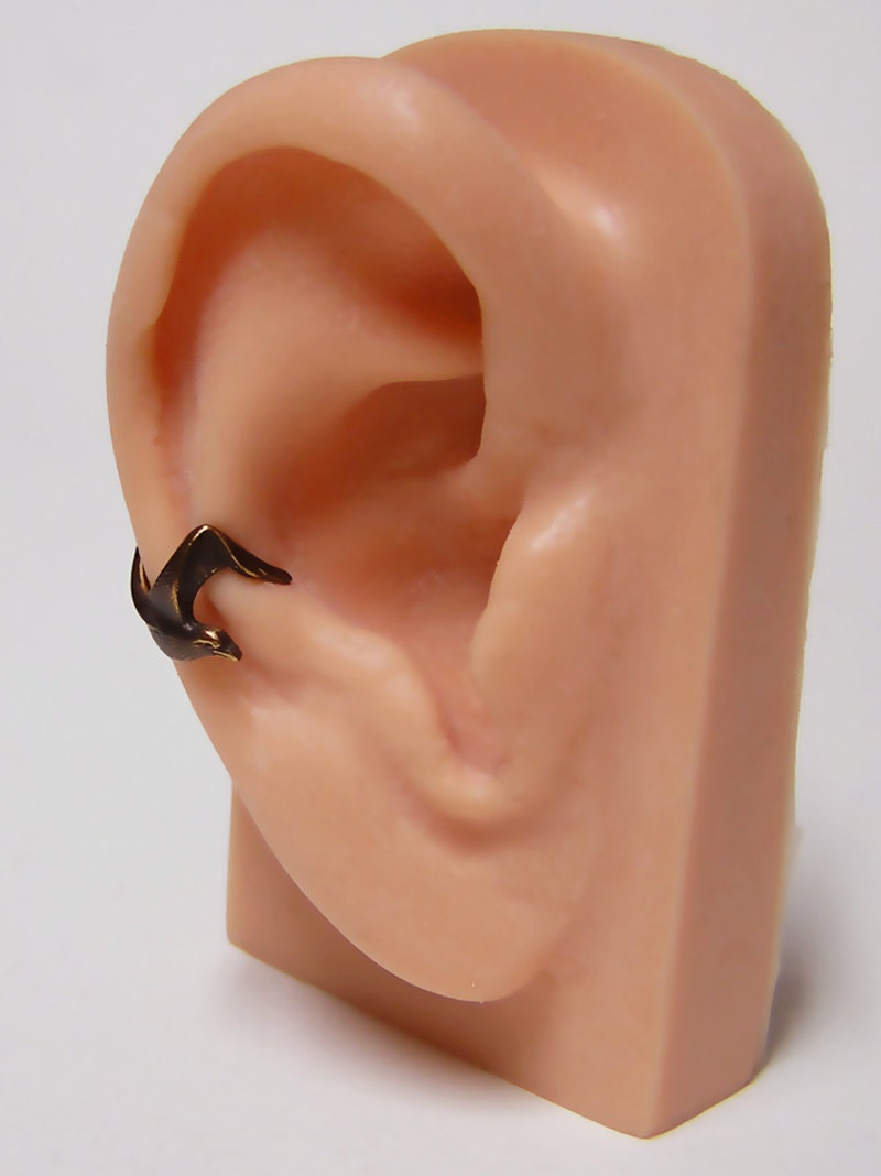 Raven Ear Cuff Bird Wings Wrap Around Ear br - Etsy