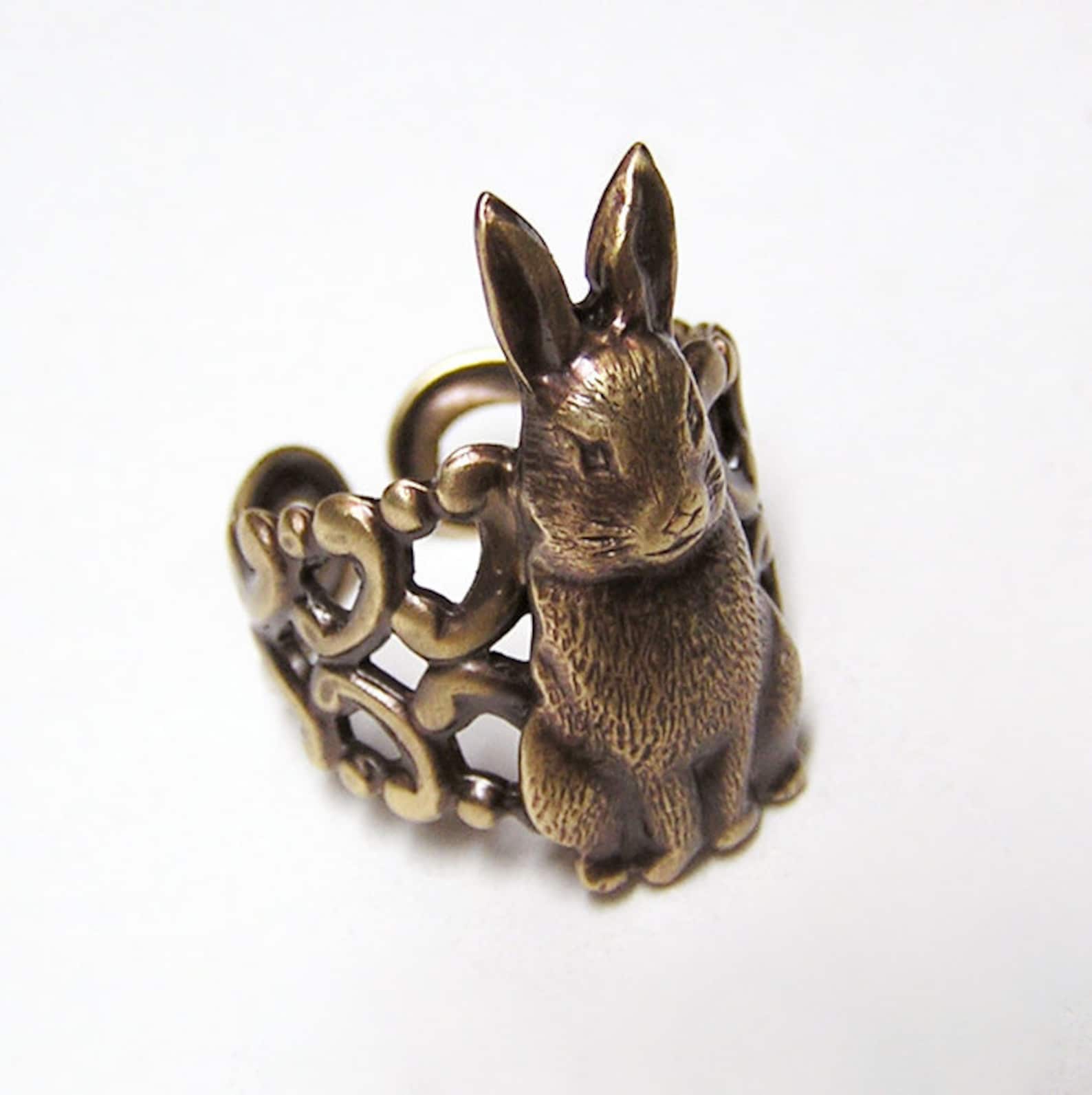 Bunny RABBIT Ring Cute and Adorable - Etsy