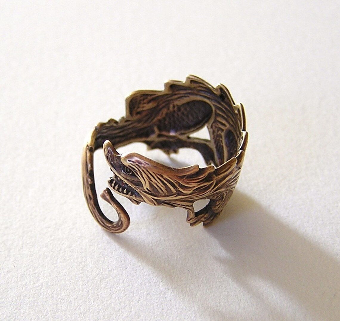 Dragon Ring Adorable Dragon Wraps Around Finger - Etsy