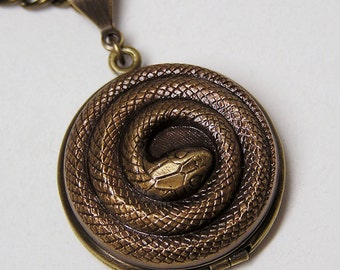 Snake Locket | Etsy