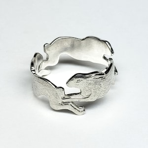 Rabbit Ring, Silver - Etsy