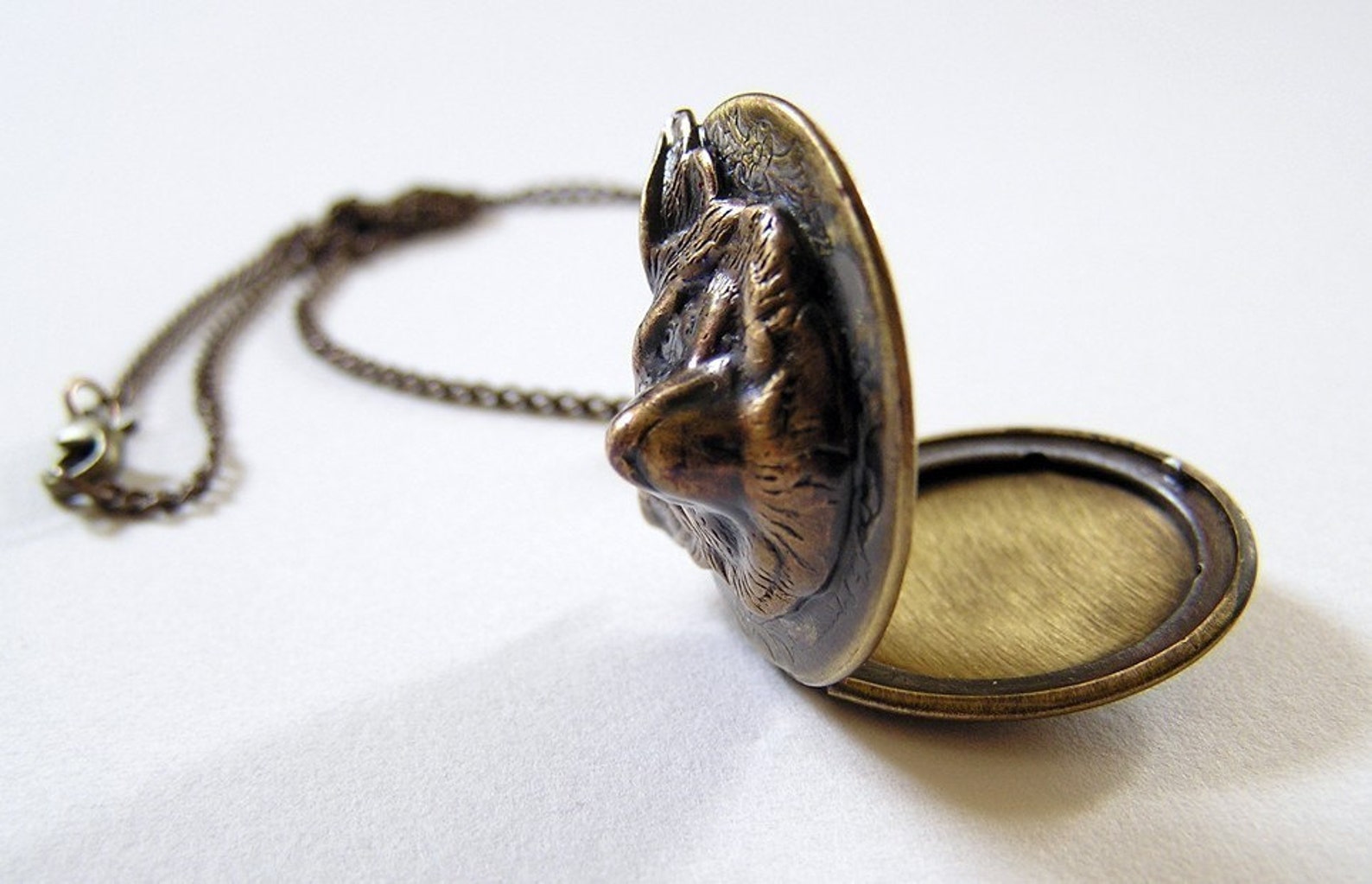 FOX LOCKET Necklace Pendant - Etsy