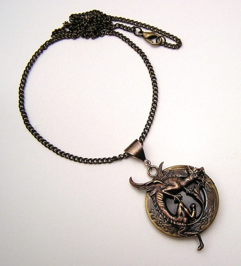 DRAGON LOCKET Necklace Pendant - Etsy UK