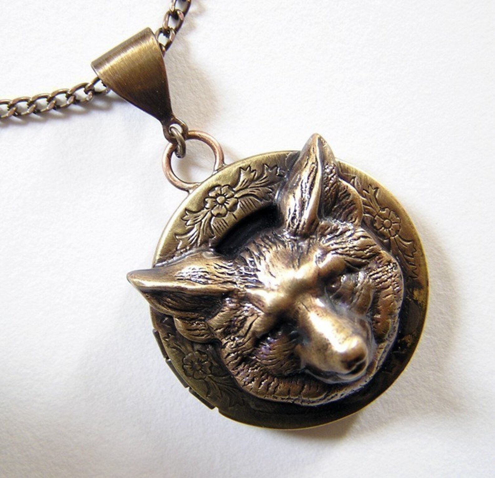 FOX LOCKET Necklace Pendant - Etsy