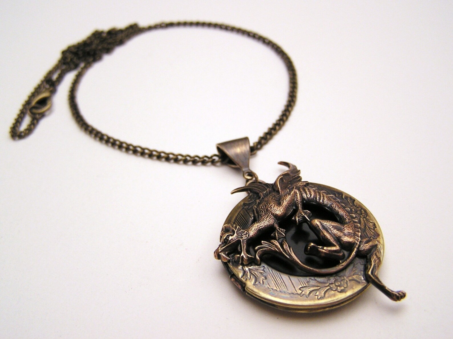 DRAGON LOCKET Necklace Pendant | Etsy