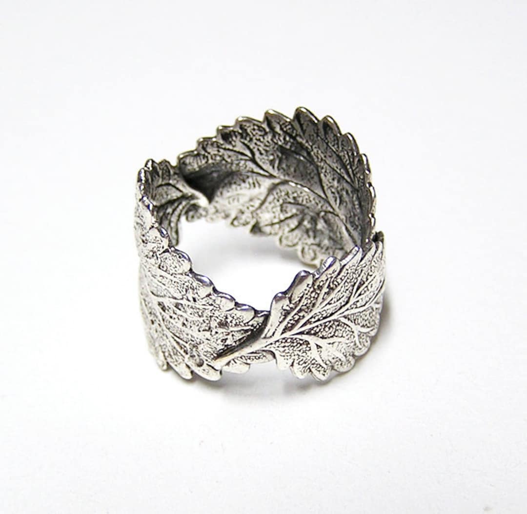 Forest Silver Leaf Ring in Sterling Silver .925 - Etsy