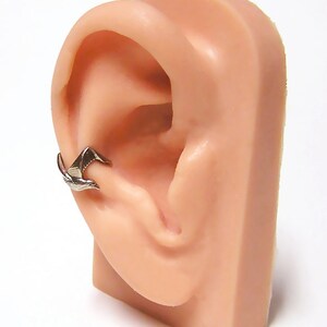 White RAVEN Ear Cuff, Bird Wings Wrap Around Ear (sw) .925 - Etsy