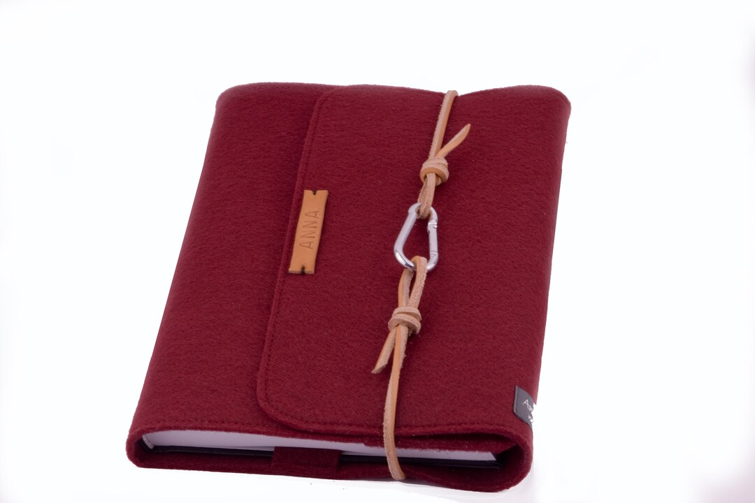 Calendar Cover Red Felt A5 Notebook Cover PERSONALIZED - Etsy
