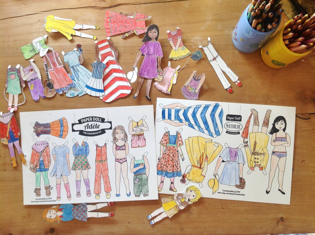 Printable Paper Doll Set to Download and Play With - Etsy
