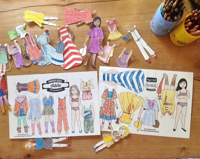 Printable Paper Doll Set to Download and Play With - Etsy