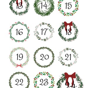 Advent Calendar Numbers - Etsy