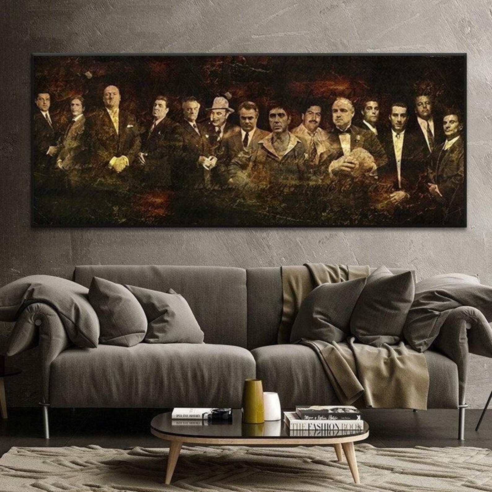 Mafia Leader Retro Posters Gangpad Godfather Art Picture Print Canvas ...