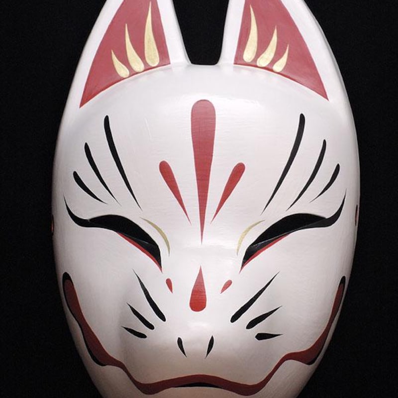 Japanese Fox Mask - Etsy UK