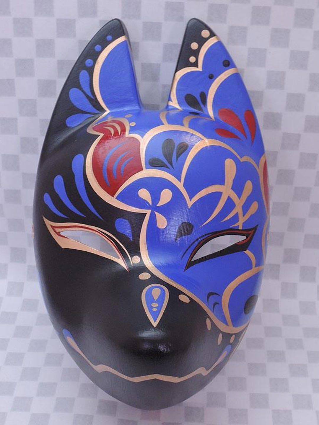 Japanese Fox Mask "kago" Fox Mask "kano Mamoru" Semi-gloss - Etsy