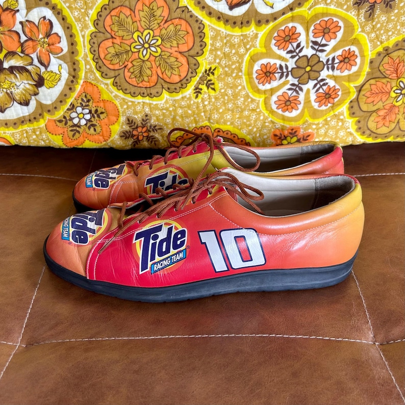 Vintage Nascar Tide Ricky Rudd Leather Shoes: 90s Racing Collectible ...