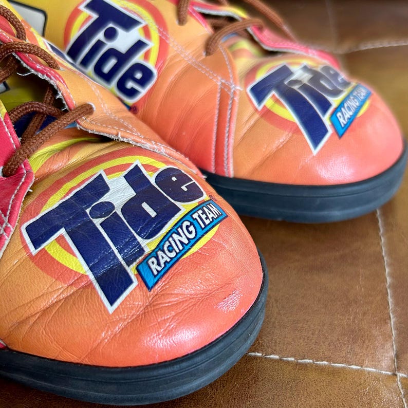 Vintage Nascar Tide Ricky Rudd Leather Shoes: 90s Racing Collectible ...