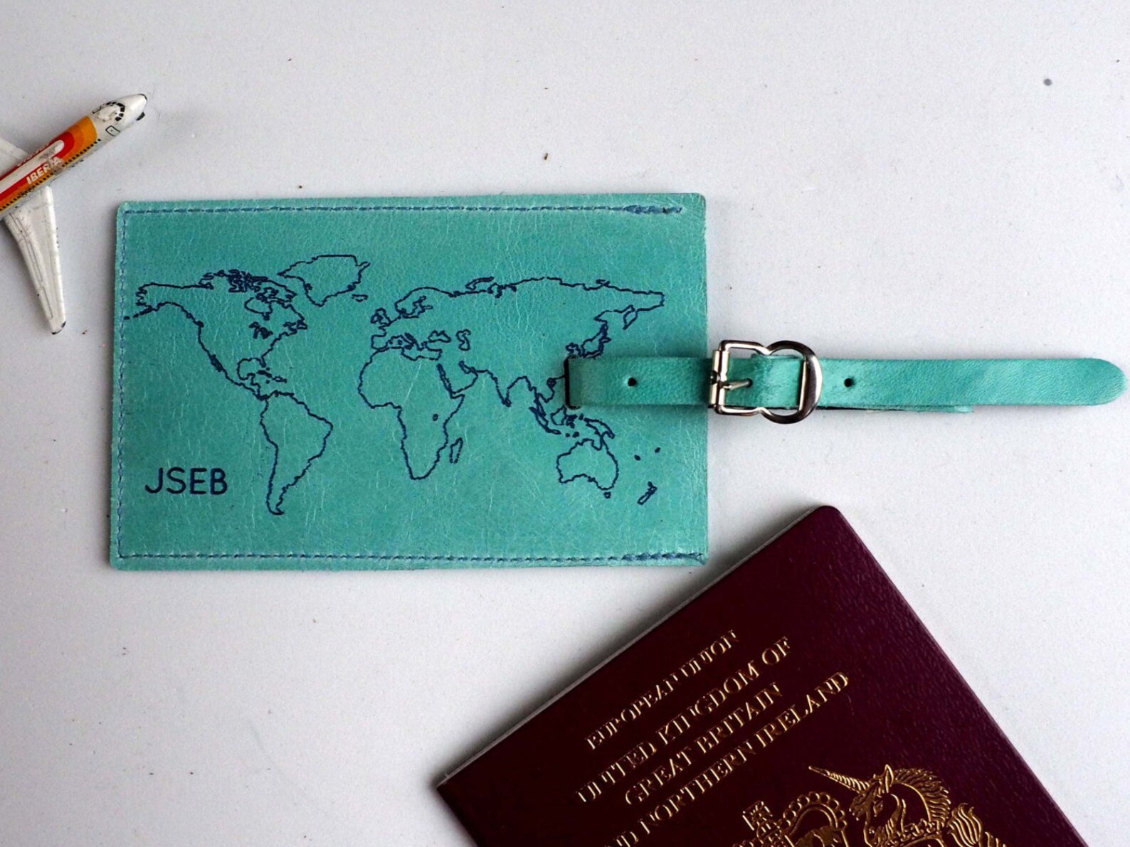 Personalised World Map Leather Luggage Tags Luggage Tags - Etsy UK