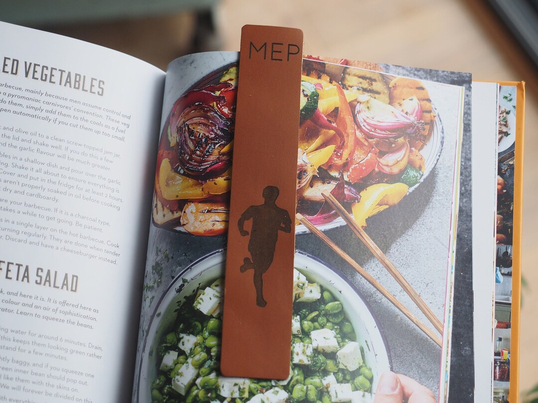 Runners Personalized Leather Bookmark, Running Gift, Runners Gift ...