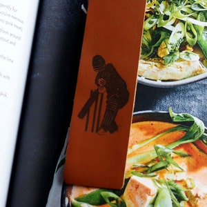 Personalized Leather Cricket Bookmark: Gift for Cricketers, Christmas ...