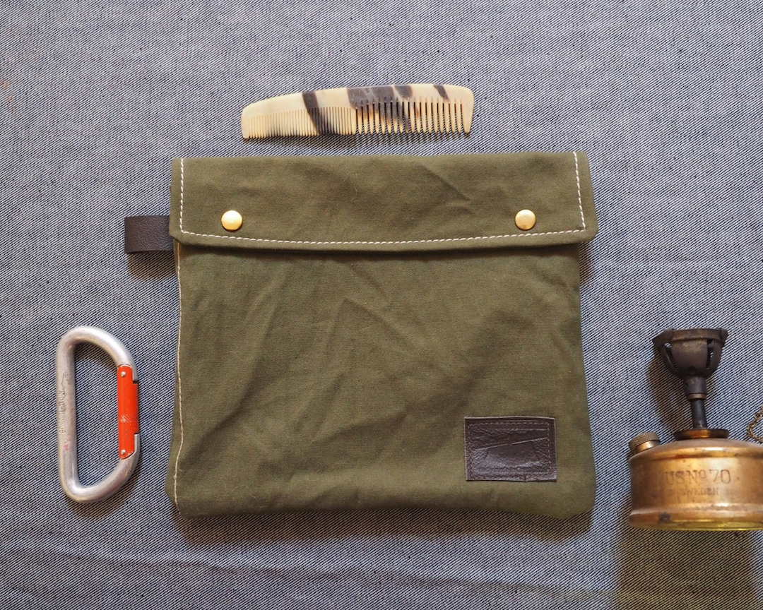 Recycled WWII Tent Wash Bag: Personalized Canvas Dopp Kit, Christmas ...