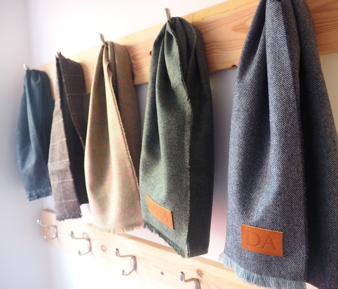 Personalised Lambswool Scarf With Large Heat Embossed Initials, Gift ...
