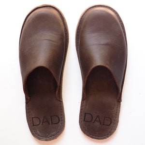 Personalized Men's Leather Slippers, Handmade Slipper, Personalised ...