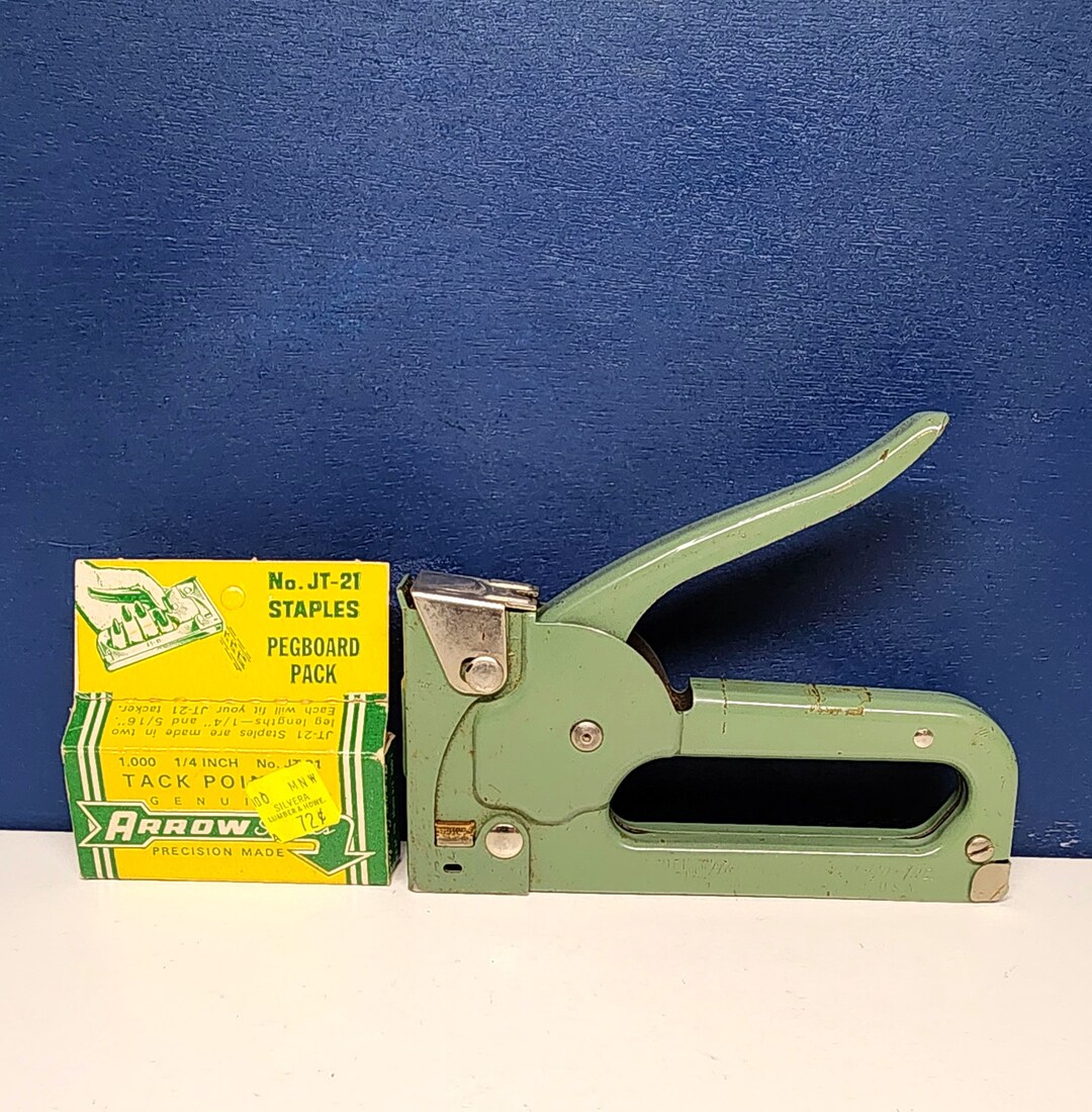 Arrow JT-21 Vintage Green Stapler Staple Gun With Staples - Etsy