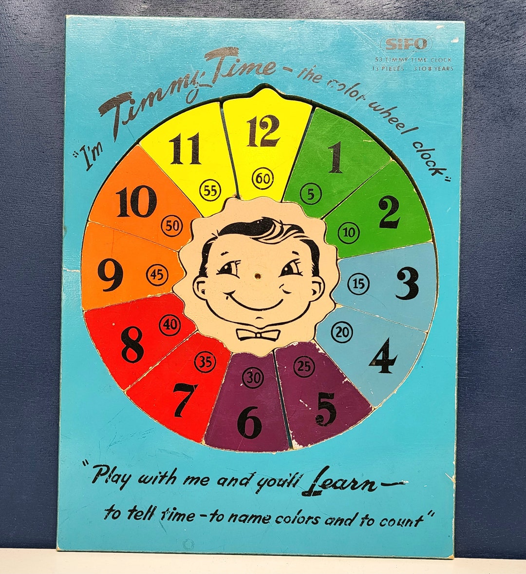 Sifo Timmy Time Color Wheel Clock - Etsy