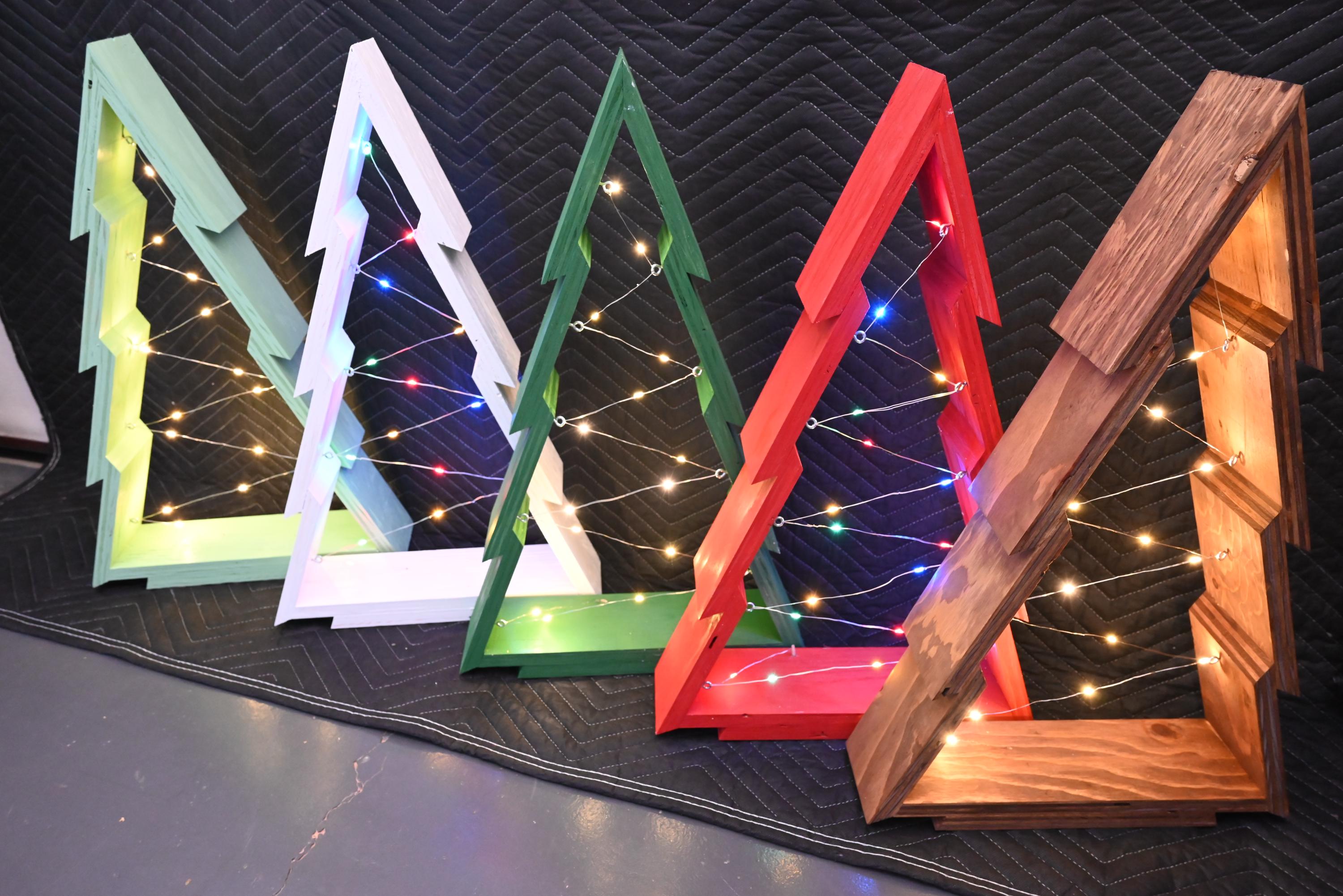Wooden Tree W Lights - Etsy