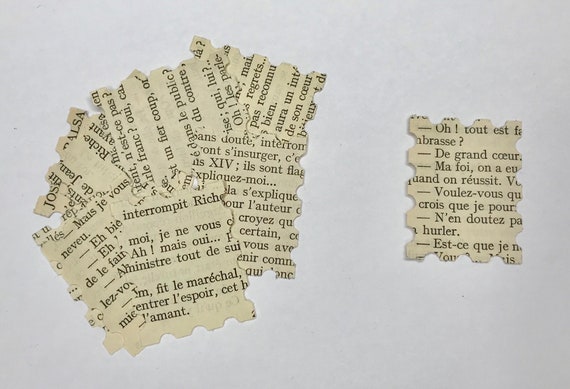 Postage Stamp Die Cuts Punch Shape From Vintage French Book | Etsy
