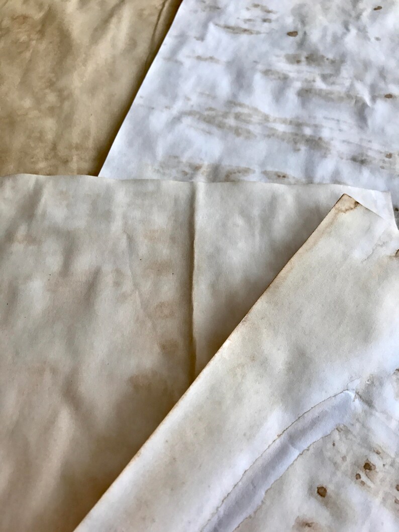 Grungy Coffee Dyed Tea Dyed Paper Coffee Stain Tea Stain Paper - Etsy