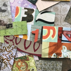 Grab Bag Mixed Scrap Paper Pieces Pack Vintage Papers Scrapbook Papers ...