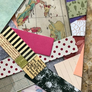 Grab Bag Mixed Scrap Paper Pieces Pack Vintage Papers Scrapbook Papers ...