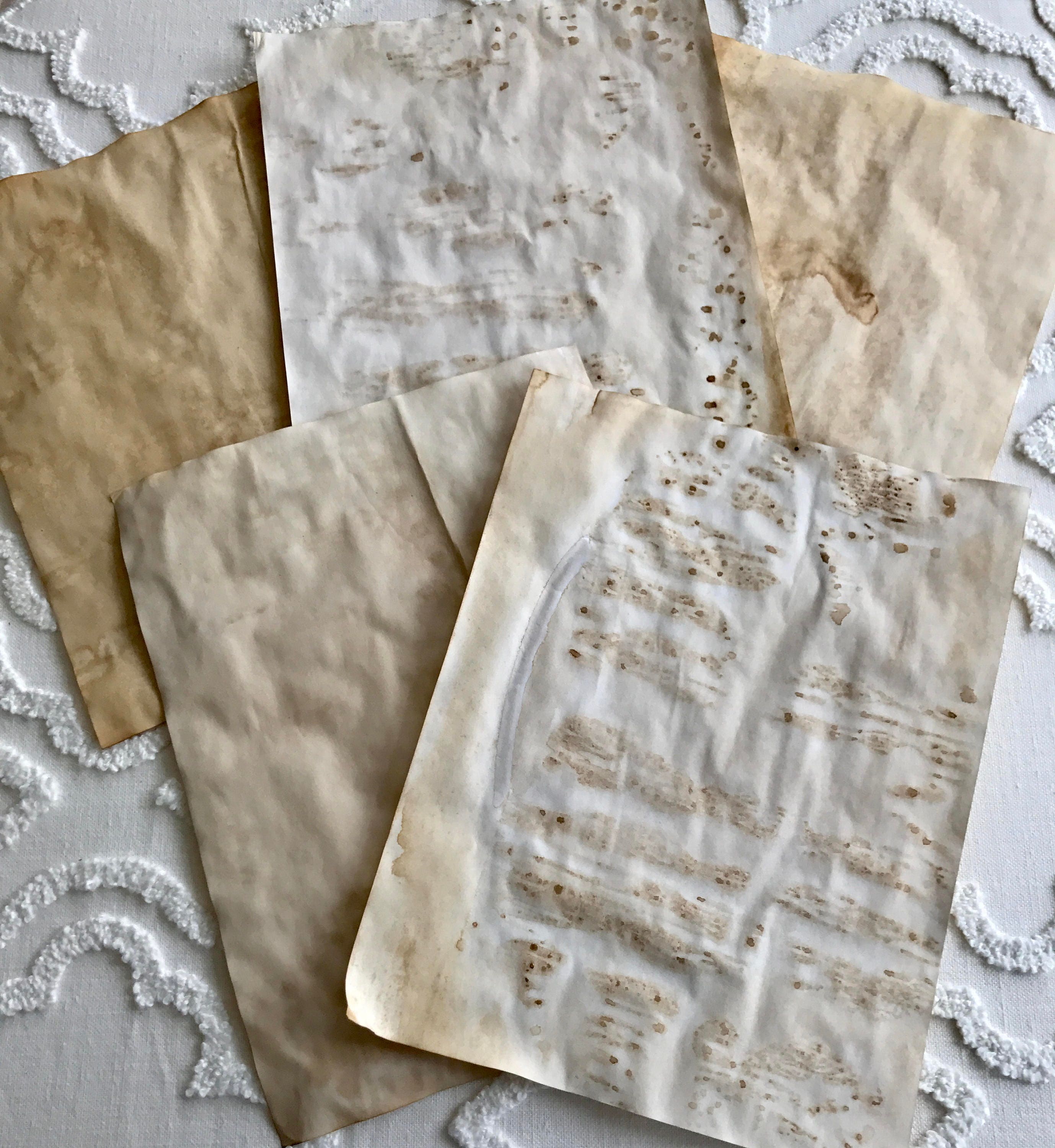 Grungy Coffee Dyed Tea Dyed Paper Coffee Stain Tea Stain Paper | Etsy