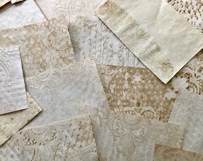 Grunge Lace Coffee Dyed Tea Dyed Paper With Lace Imprint - Etsy