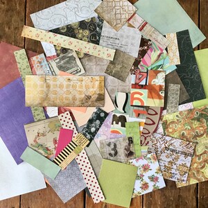 Grab Bag Mixed Scrap Paper Pieces Pack Vintage Papers Scrapbook Papers ...