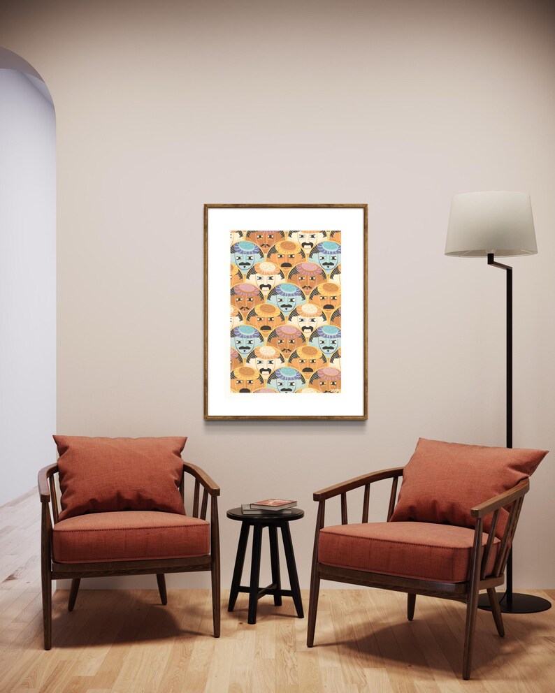 Gauchos Bundle of 5 Vector-art, Illustrated Wall Prints. Stylised, Home ...