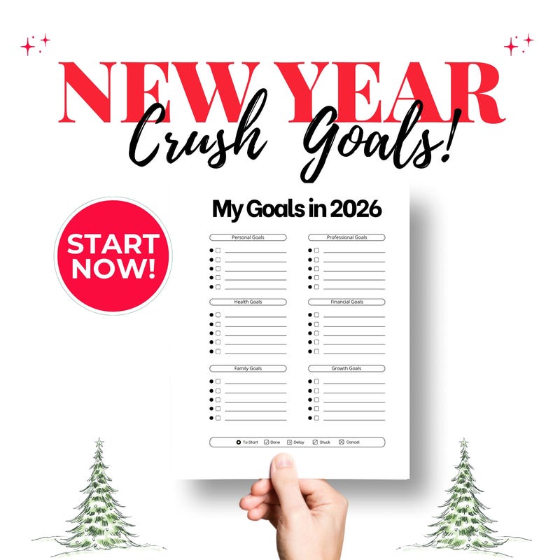 One Page 2026 Goals - Etsy