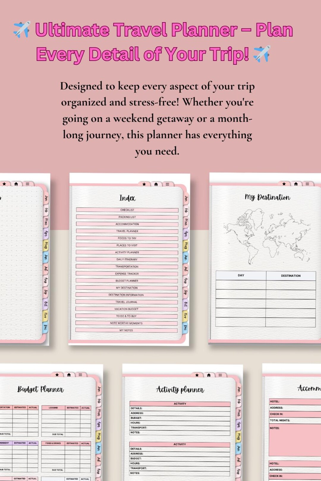 Ultimate Travel Planner | Detailed Trip Organizer | Budget, Itinerary ...