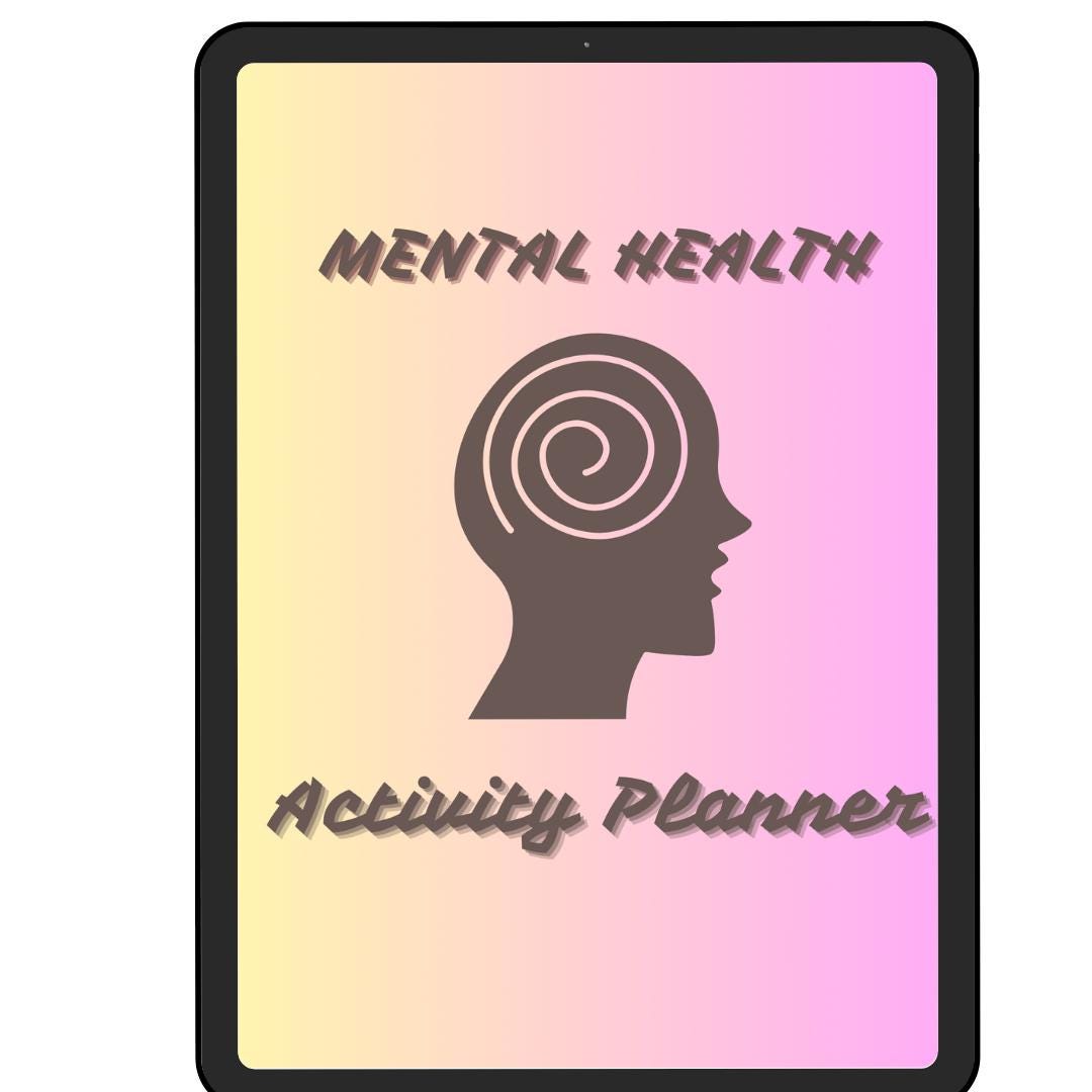 Mental Wellness Activity Planner, Self Awareness and Self Development ...