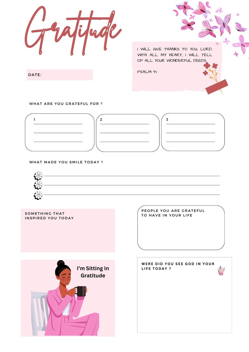 Building Strength and Gratitude Journal, Printable, Self-care, Wellness ...