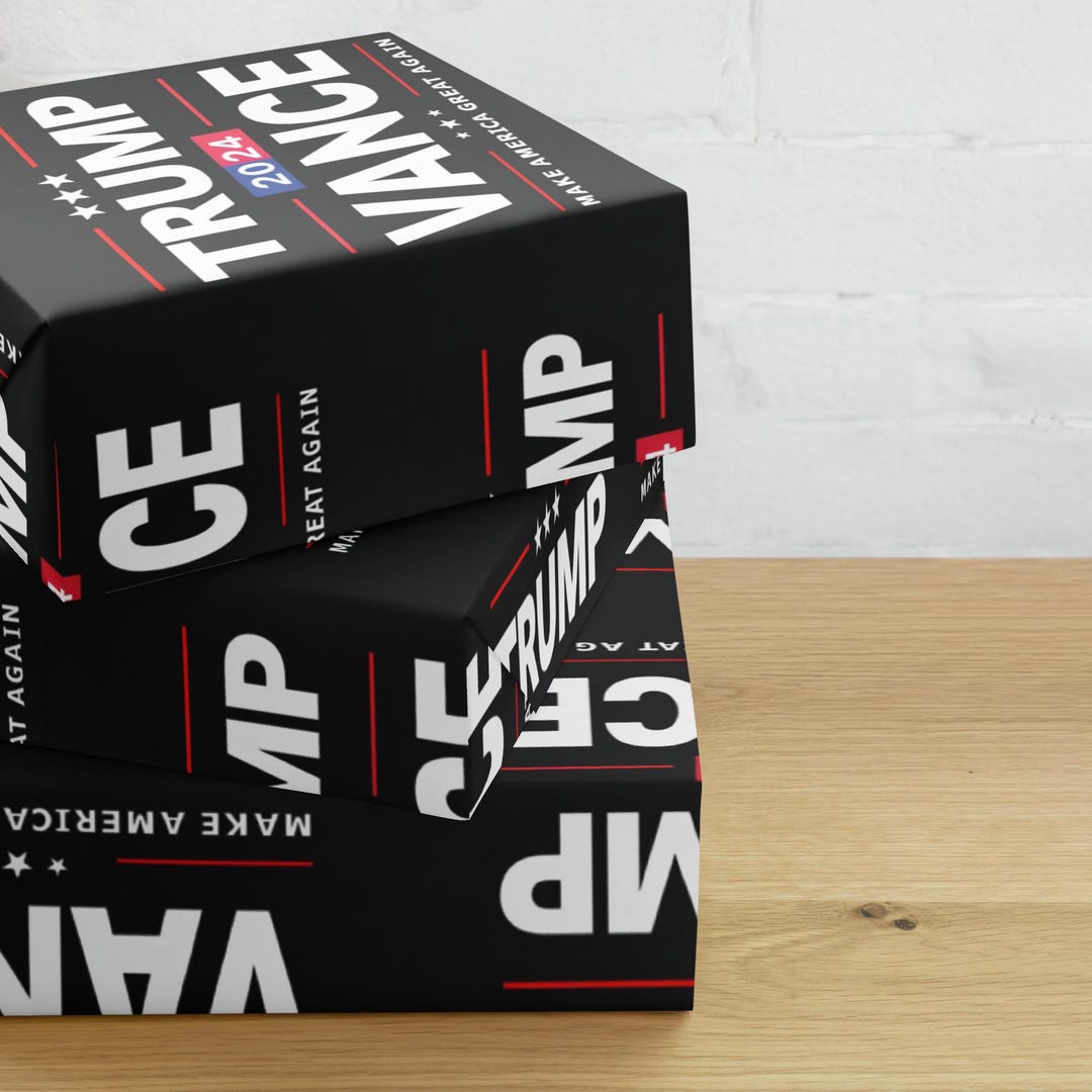 Trump/vance 2024 Wrapping Paper Sheets – Patriotic Political Gift Wrap ...