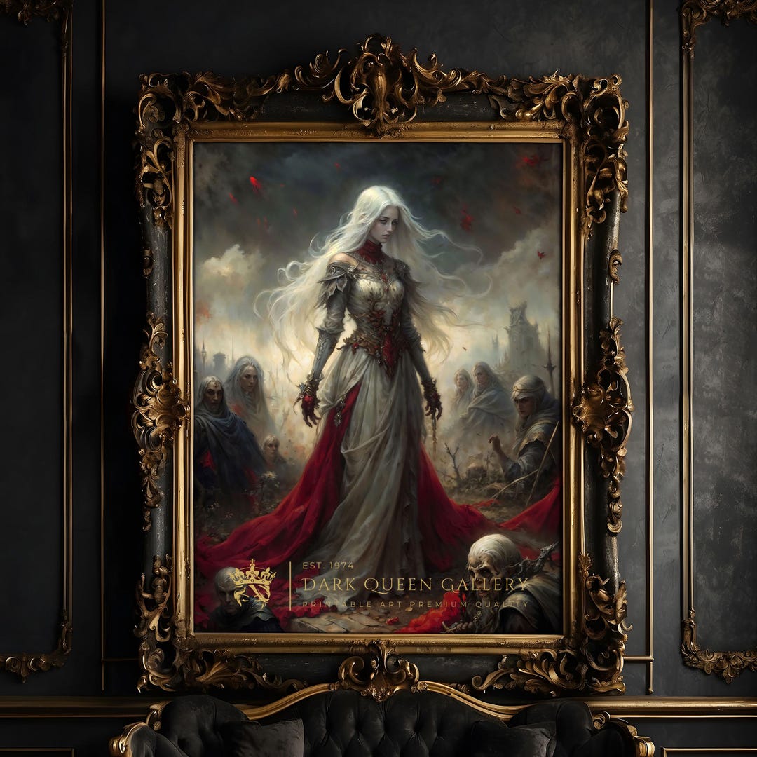 Sorrowful Banshee Gothic Wall Art Print - Dark Fantasy Mythology Decor ...
